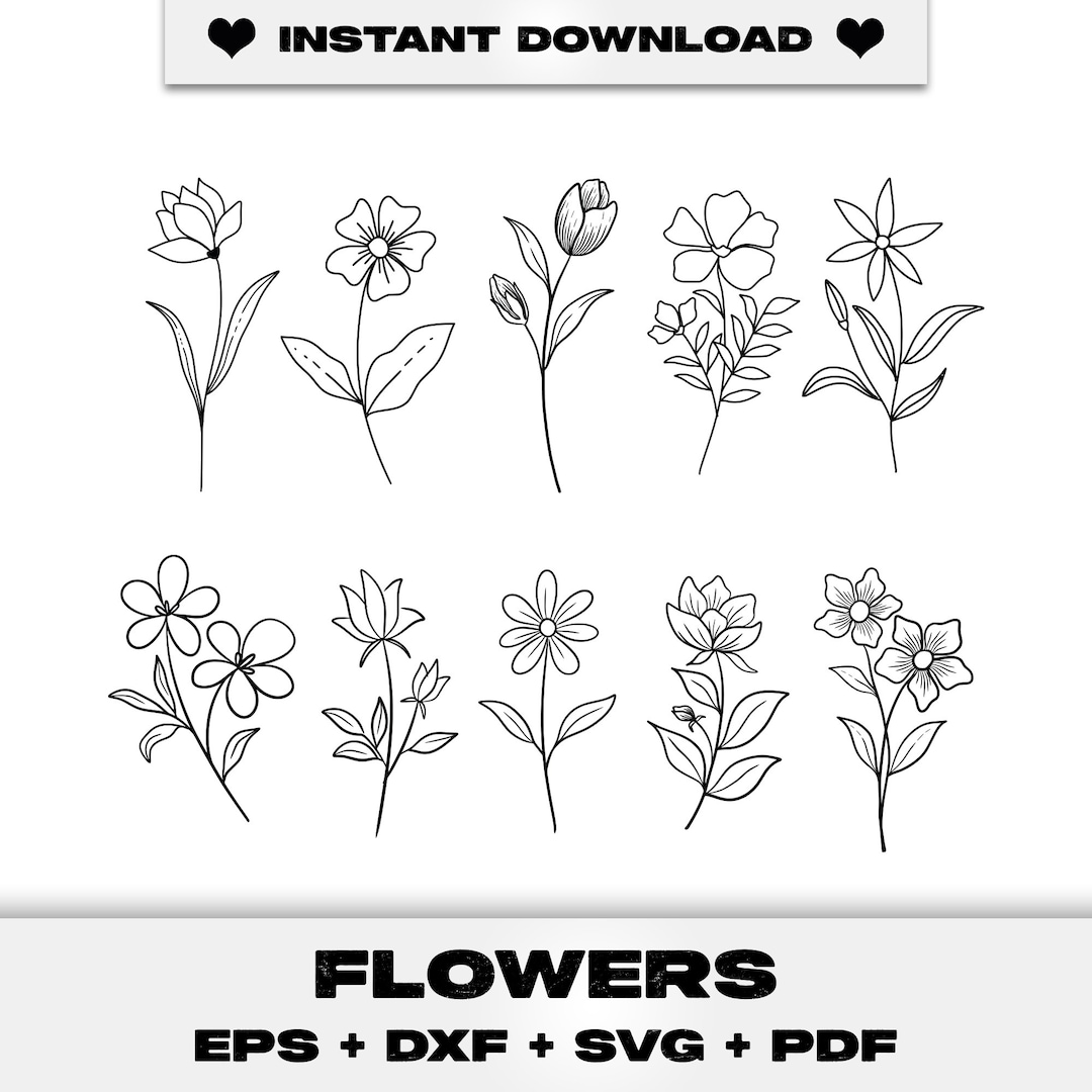 Flowers SVG | Flower SVG | Flowers for Cricut | Flowers | Flowers File ...