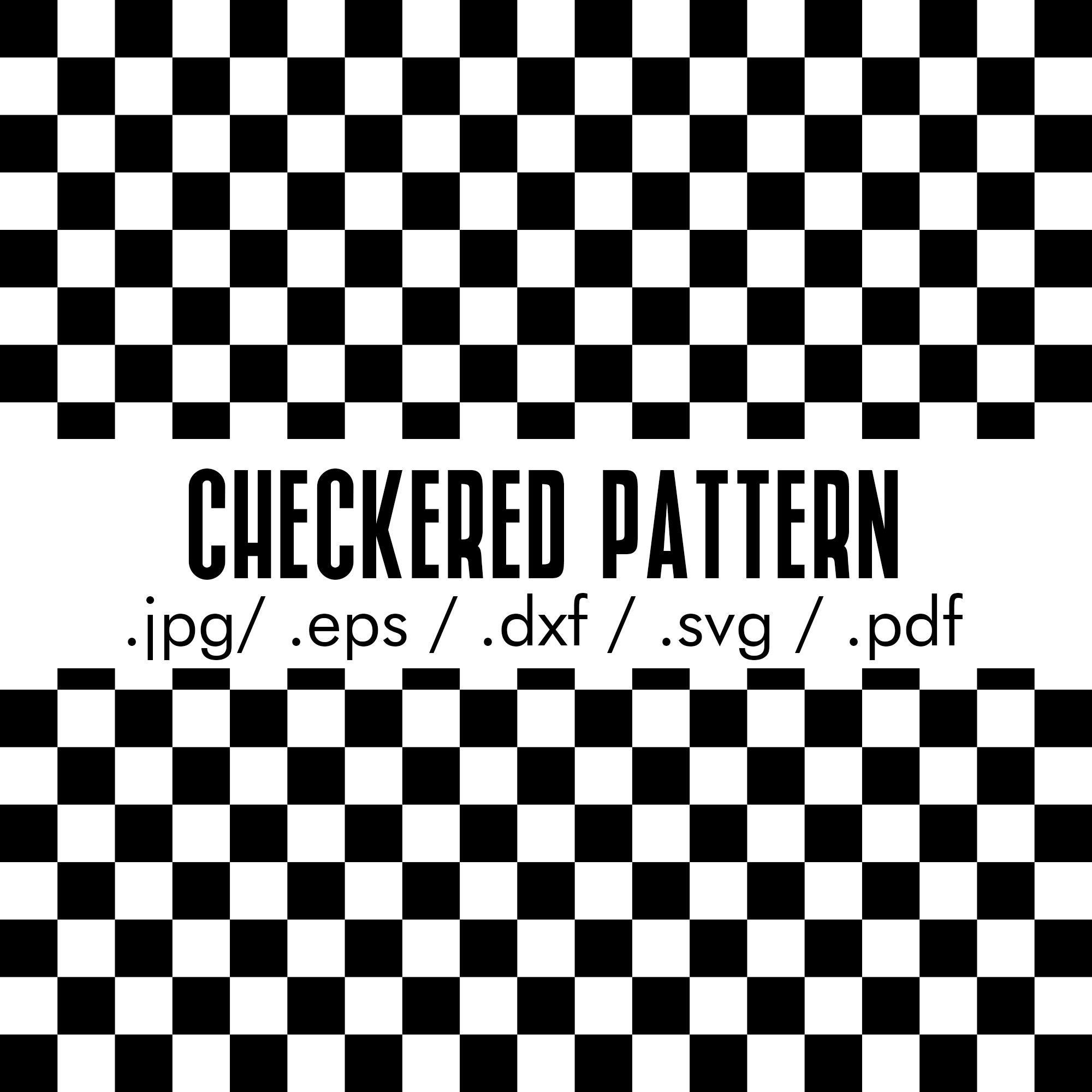 Black and White Checkered Seamless Patter SVG, Seamless Pattern, Line ...