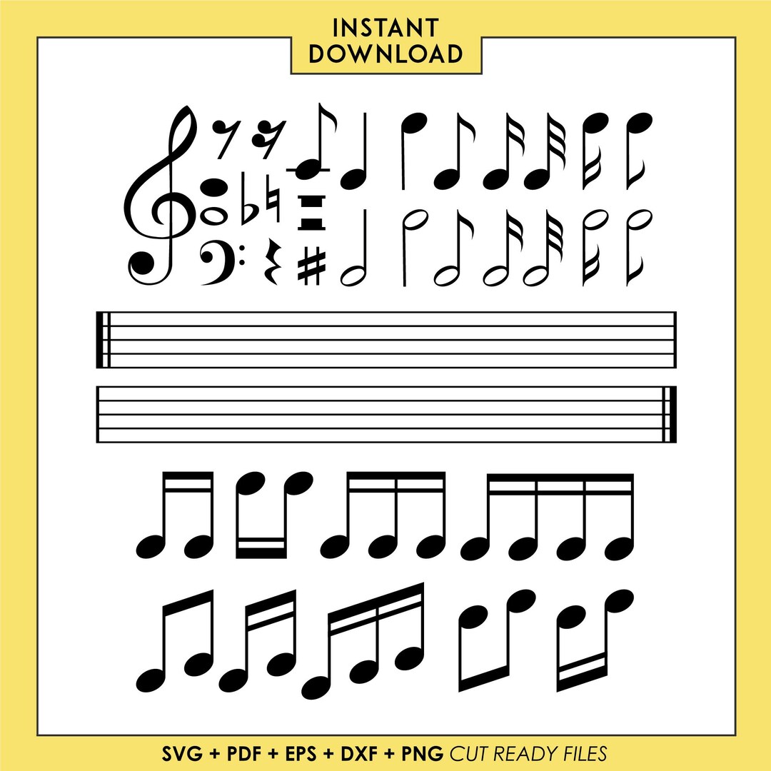 Music Notes SVG, Music Notes Ready, Notes Set, Cut File, Cricut ...