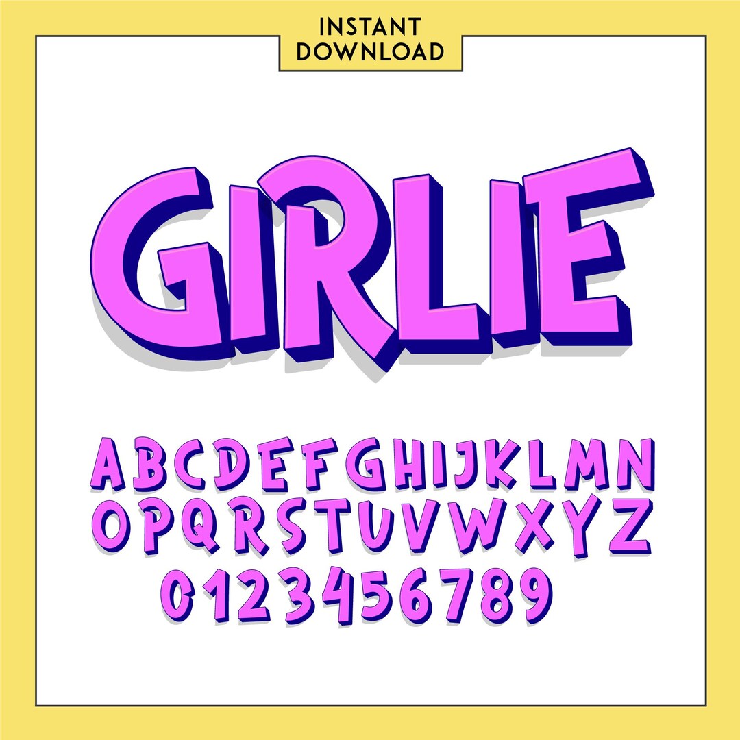 Girlie Font | Girlie Font SVG | Girlie Font for Cricut | Cricut Font ...