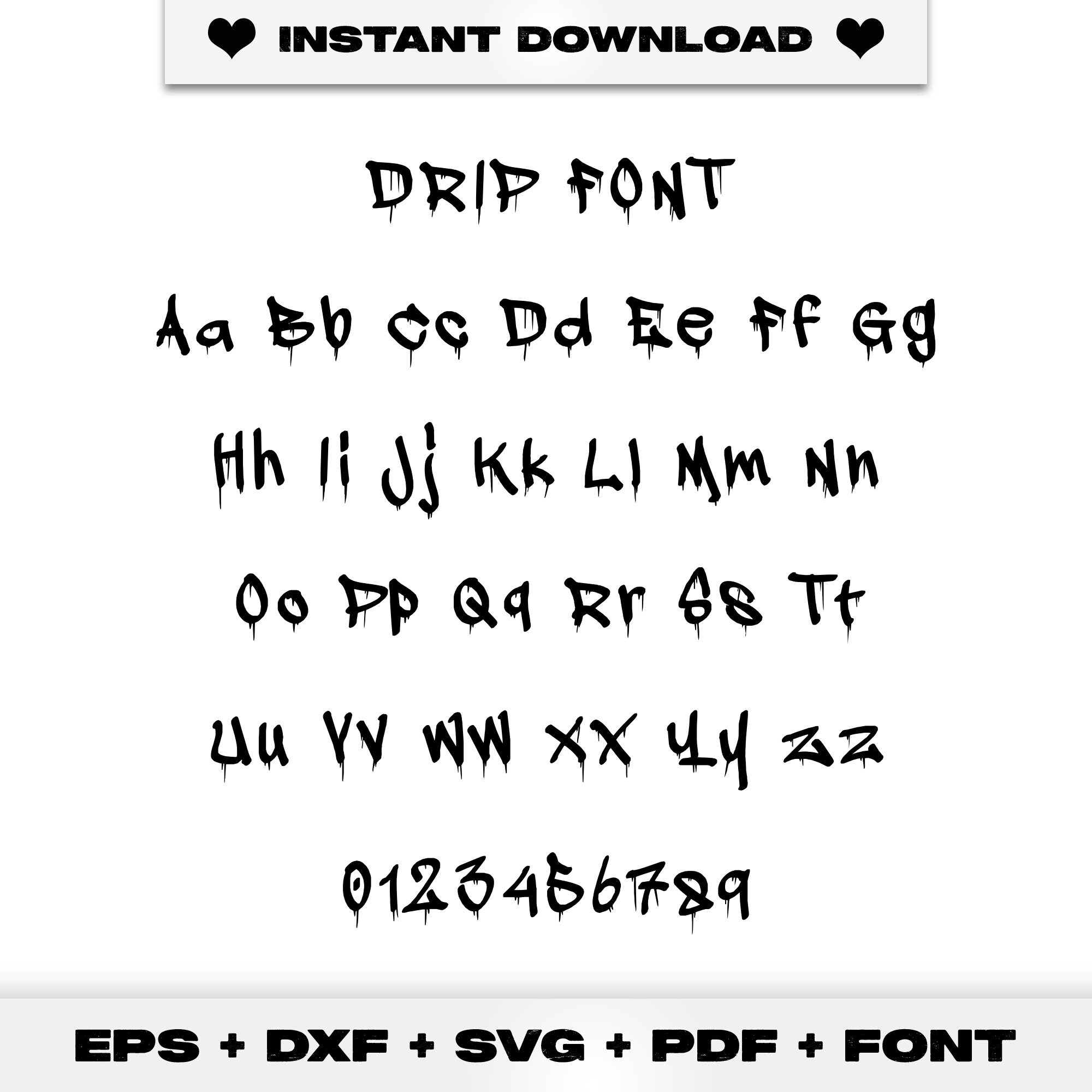 Drip SVG, Drip Font Download, Drip Font, Cut File, Cricut, Digital ...
