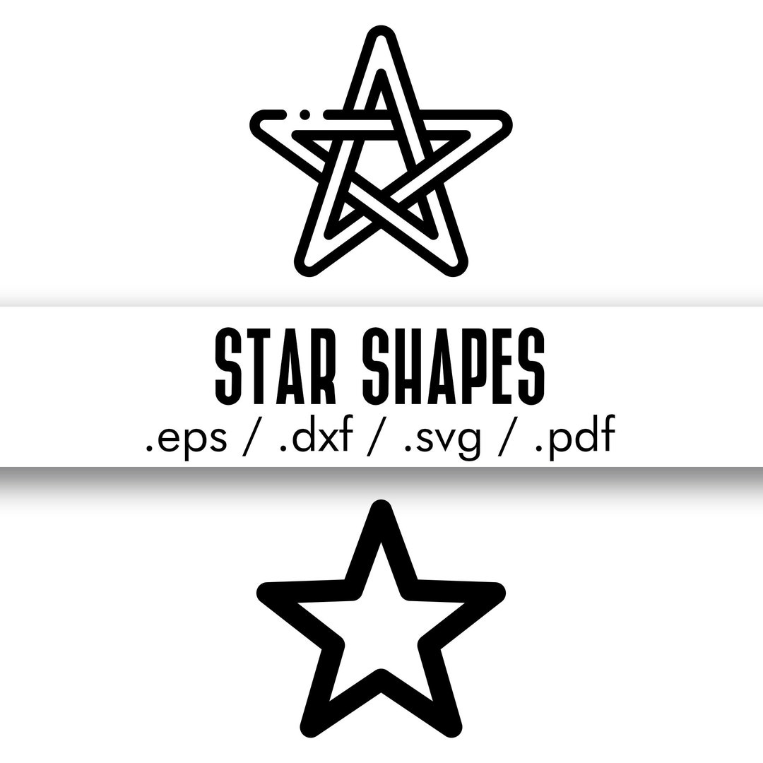 Star Svg, Star Shapes, Hand Drawn Star Svg, Star Cut File, Star Svg ...