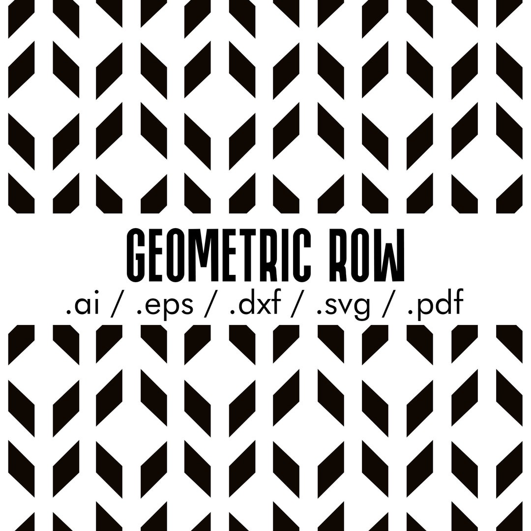 Geomeric Row SVG, Seamless Pattern, Line Print, Cut File, Cricut ...