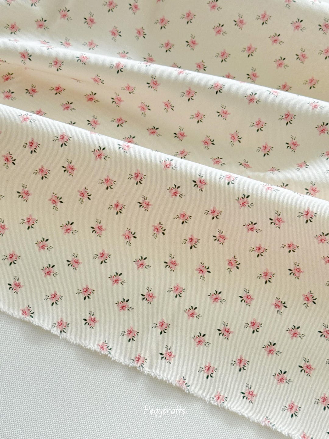 Floral Coquette Pink Cotton Fabric - Etsy