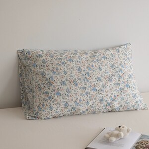 Floral Pillowcase, Floral Standard Queen Cotton Pillowcase, Envelope ...