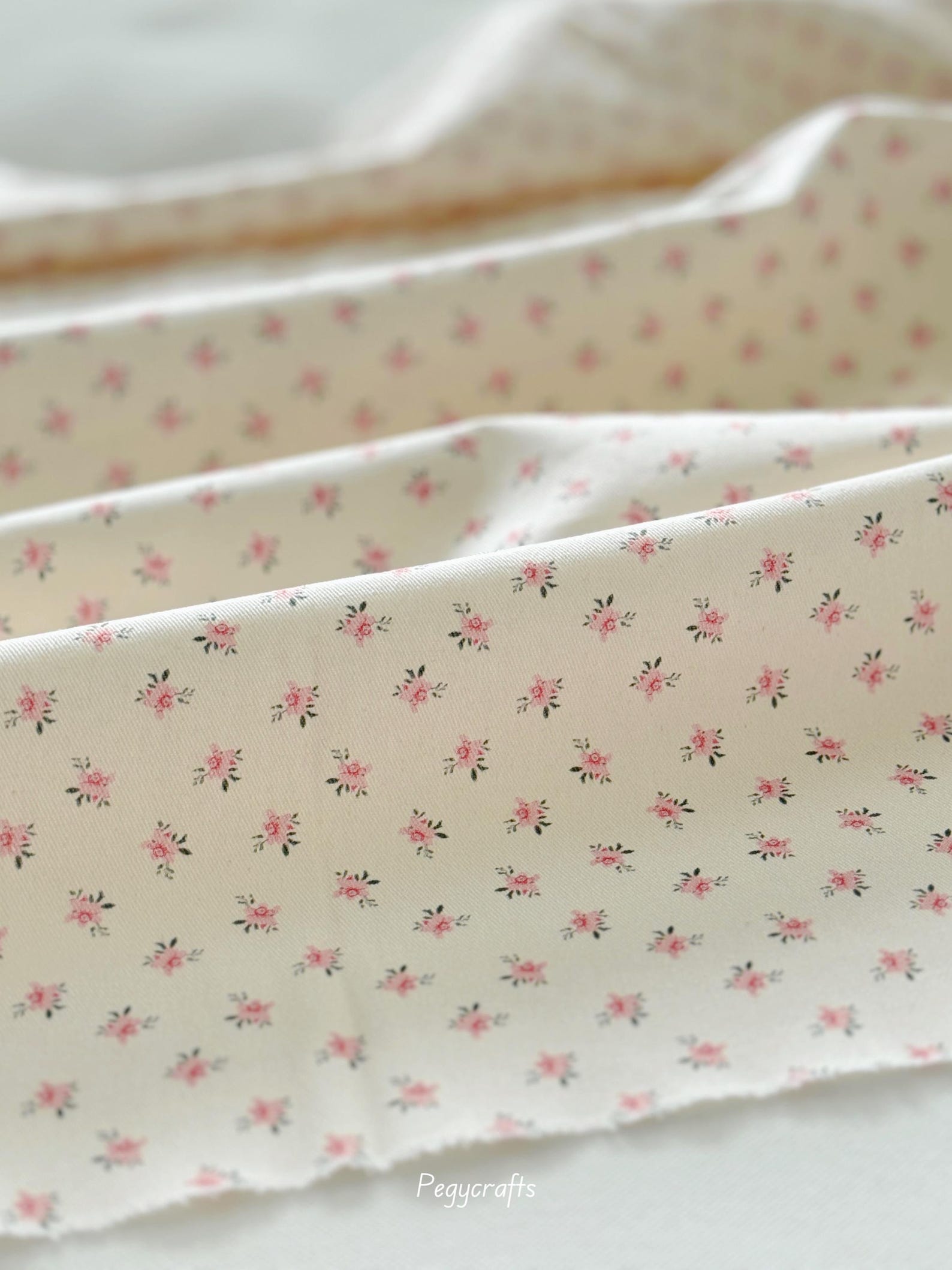 Floral Coquette Pink Cotton Fabric - Etsy