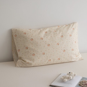 Floral Pillowcase, Floral Standard Queen Cotton Pillowcase, Envelope ...