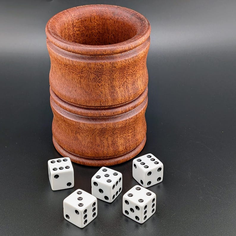 Wooden Dice Cup - African Mahogany - Handcrafted - Etsy