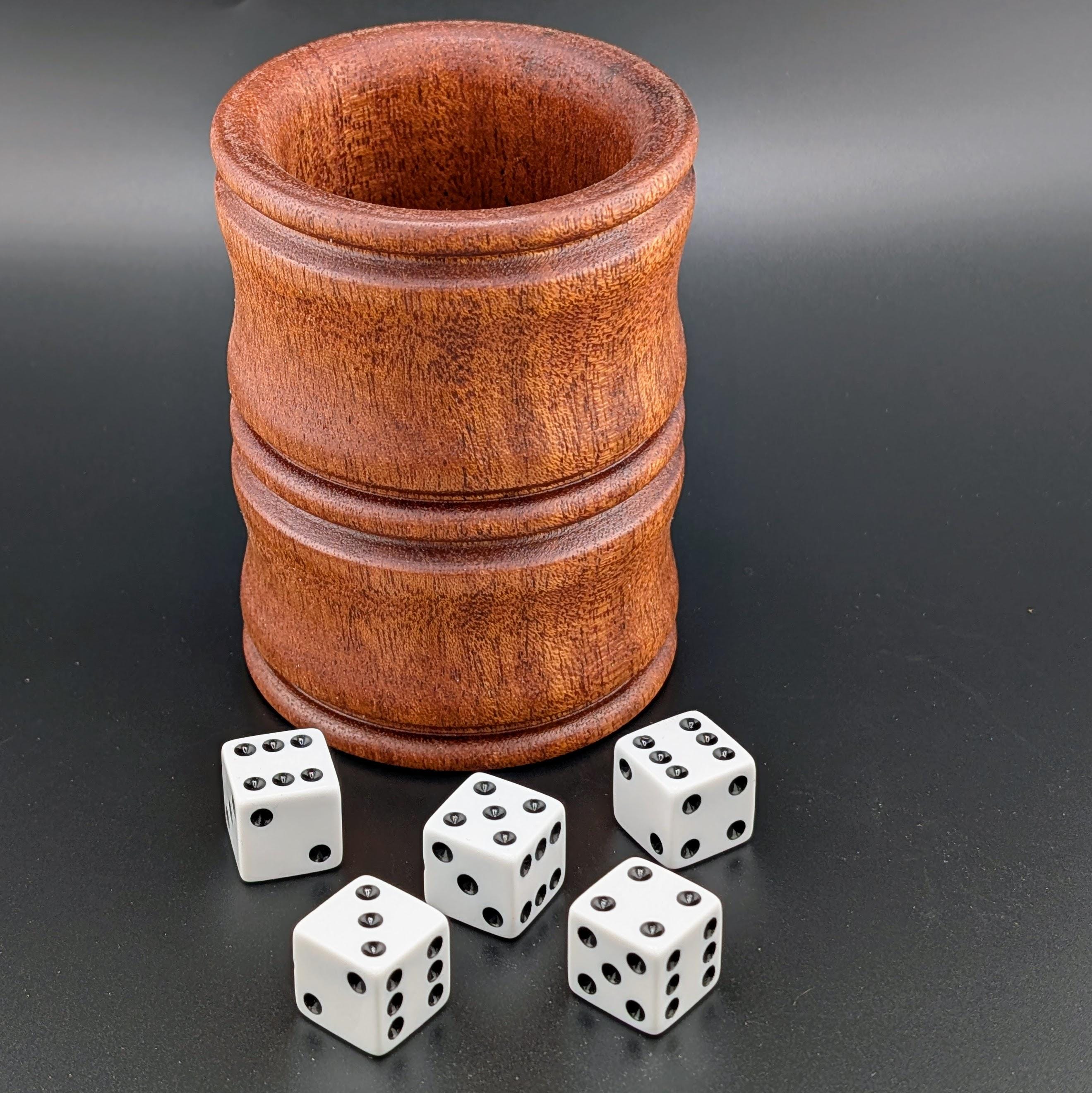 Wooden Dice Cup - African Mahogany - Handcrafted - Etsy