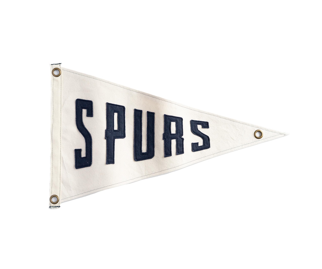 Spurs Retro Football Pennant Flag: Handmade Canvas Wall Hanging - Etsy