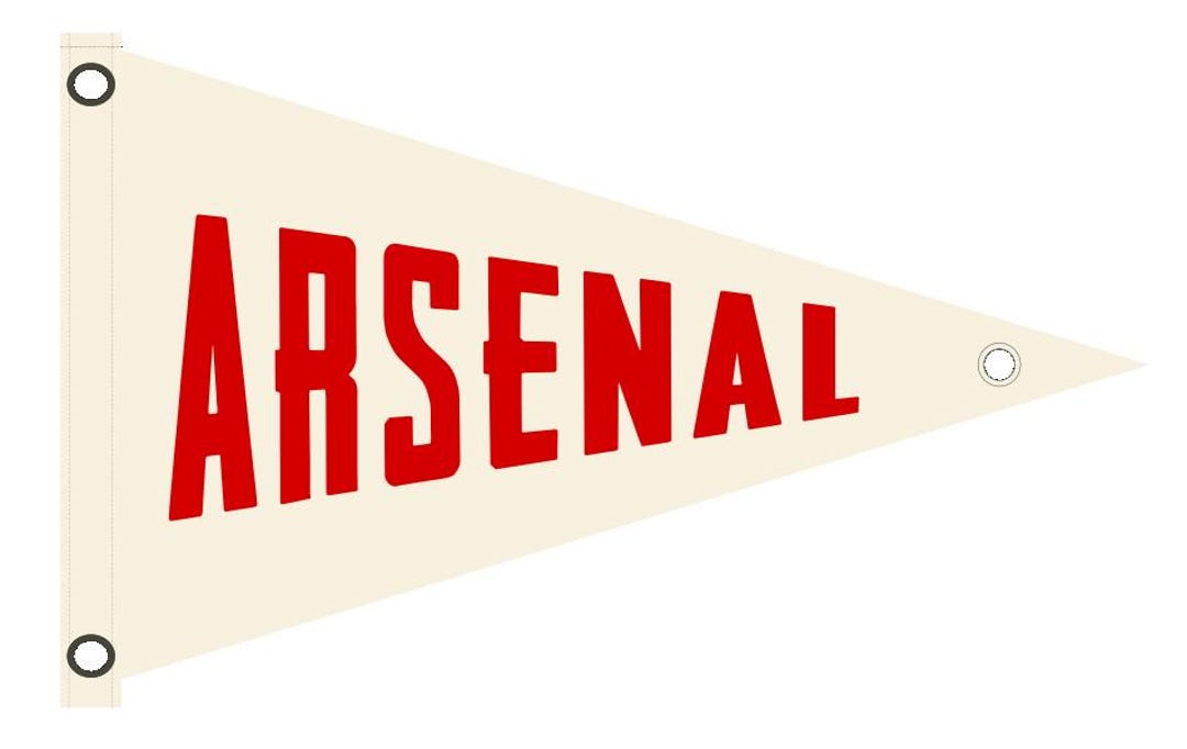 Arsenal Retro Football Pennant Flag: Handmade Canvas Wall Hanging - Etsy