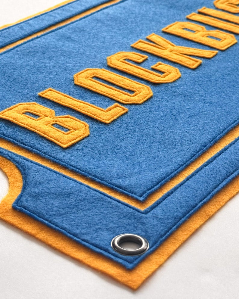 Blockbuster Video Store Felt Banner | Retro Movie Night Decor | 90s ...