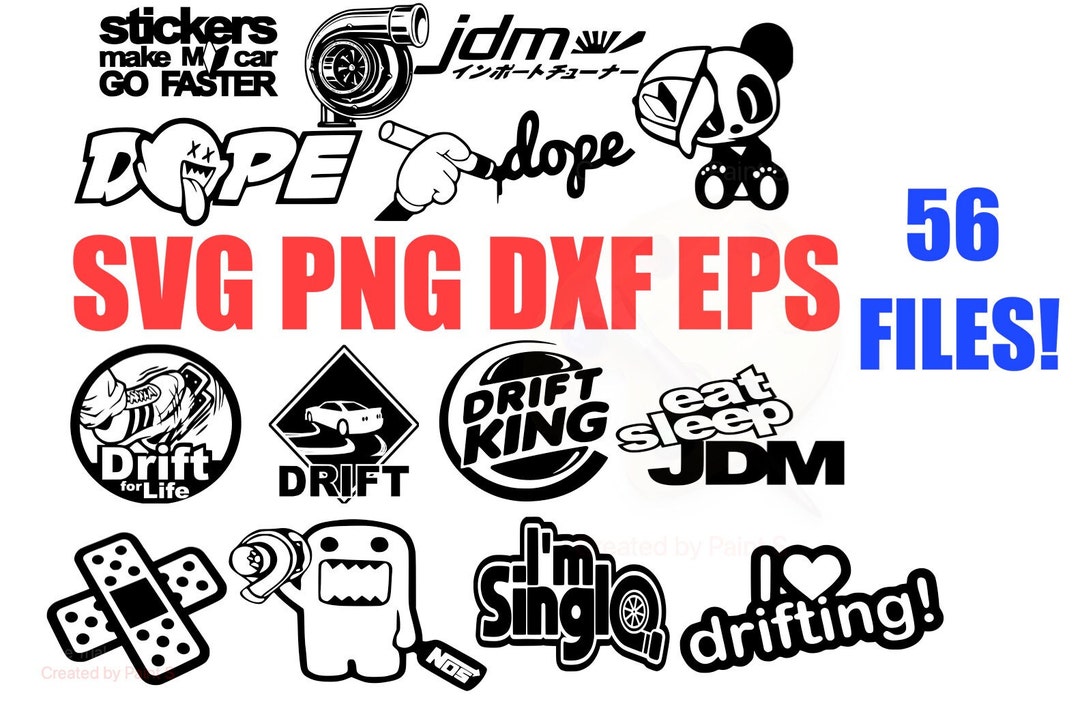 JDM Svg,dfx,eps,png Pack 56files - Etsy