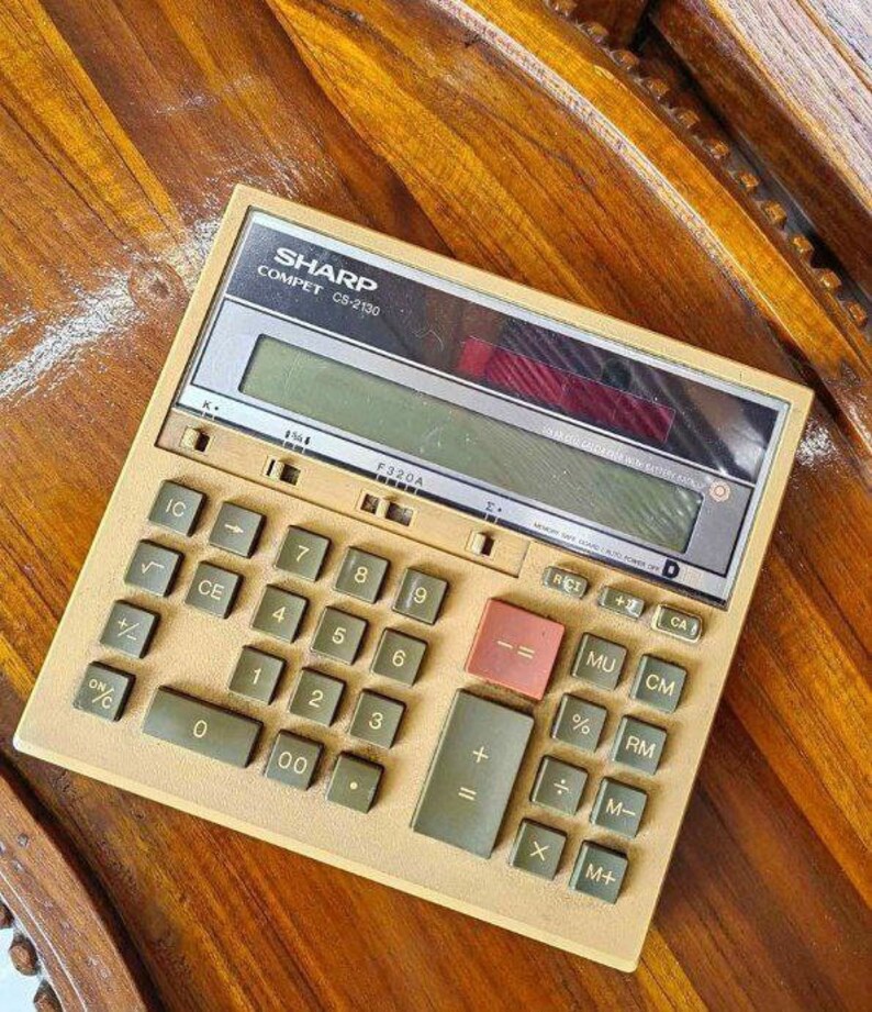 Vintage Sharp Calculator: Retro Math Magic - Etsy