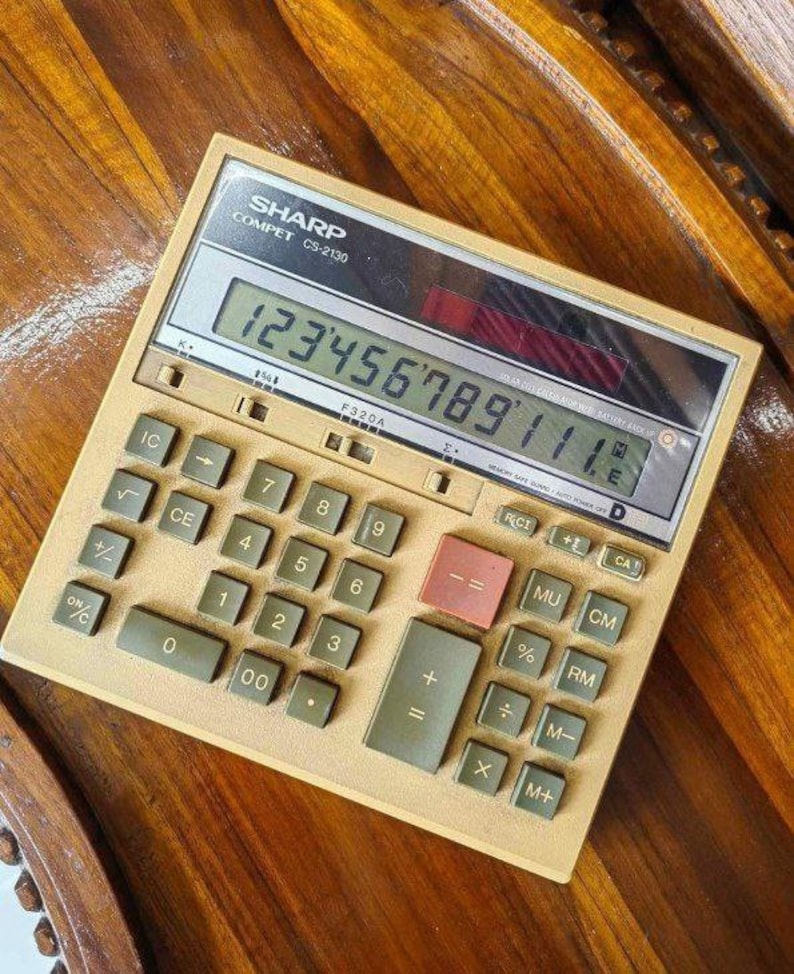 Vintage Sharp Calculator: Retro Math Magic - Etsy