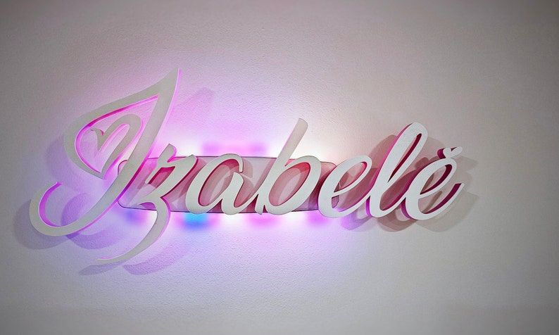Custom Name Sign, Personalized 3D Printed Name Sign, Led Sign Name ...