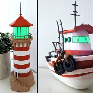 Dredge Video Game Boat and Lighthouse! - Etsy