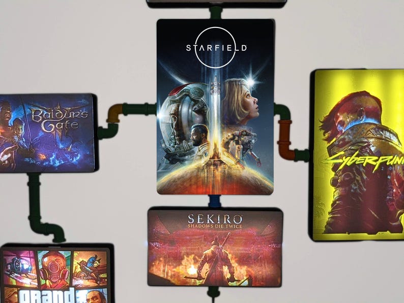 Starfield Ring LED Lightbox Gaming Room Sign Gaming Poster Lighting ...