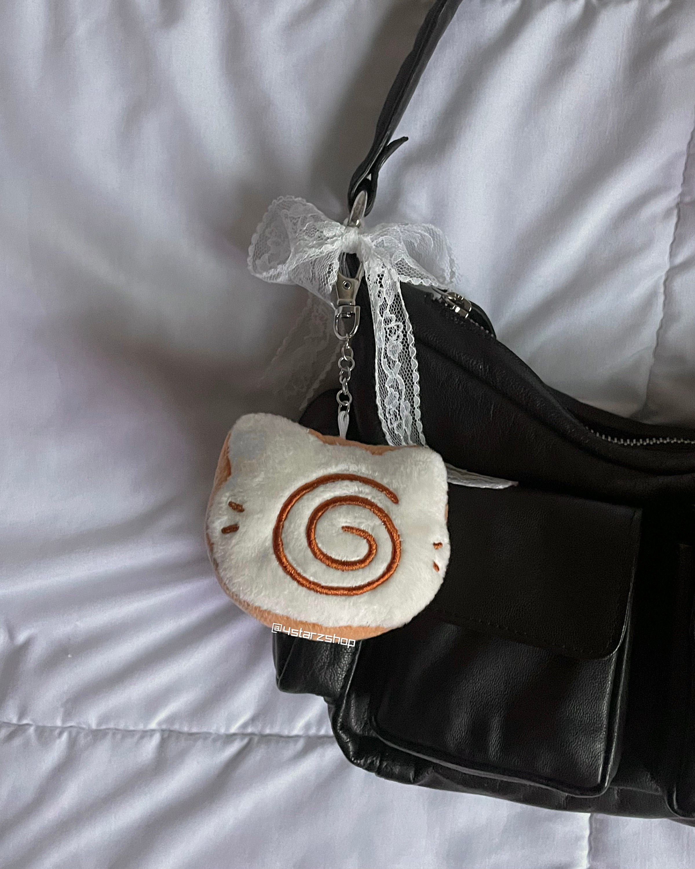 Swirl Kitty Bread Plushie Keychain - Etsy