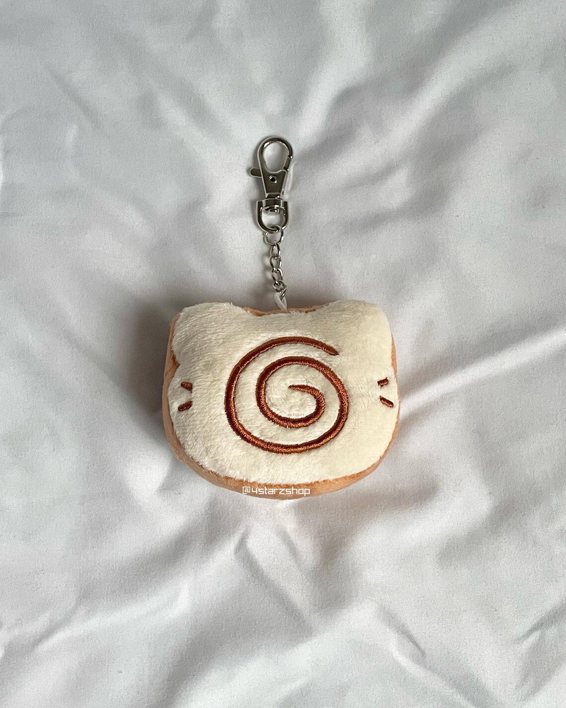 Swirl Kitty Bread Plushie Keychain - Etsy