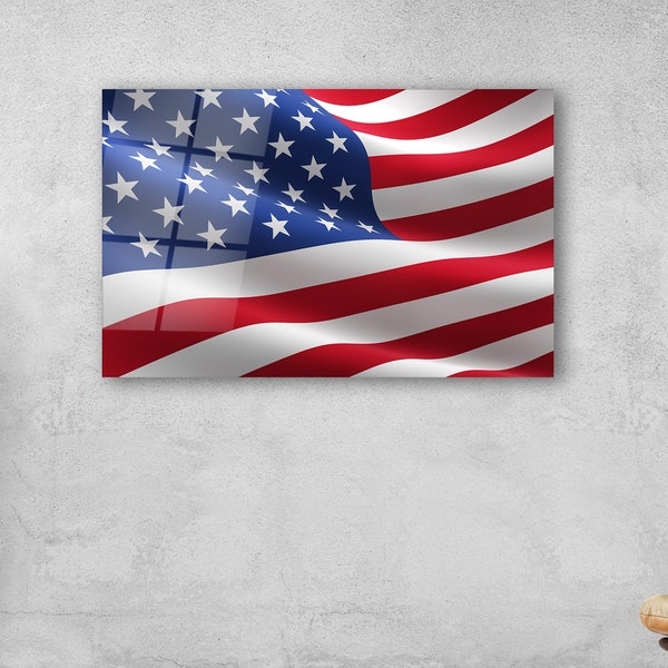 Flag Glass Wall Art - Etsy