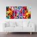 Triple Stained Glass Effect Wall Art, Colorful Tempered Glass Decor ...