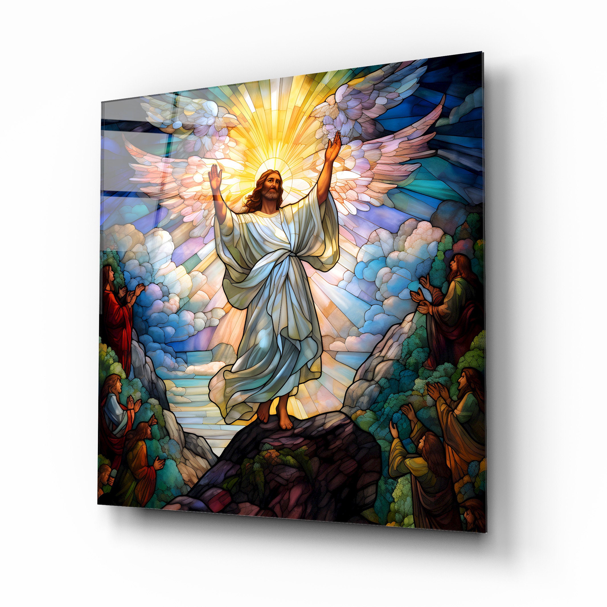 Jesus Ascension Stained Glass