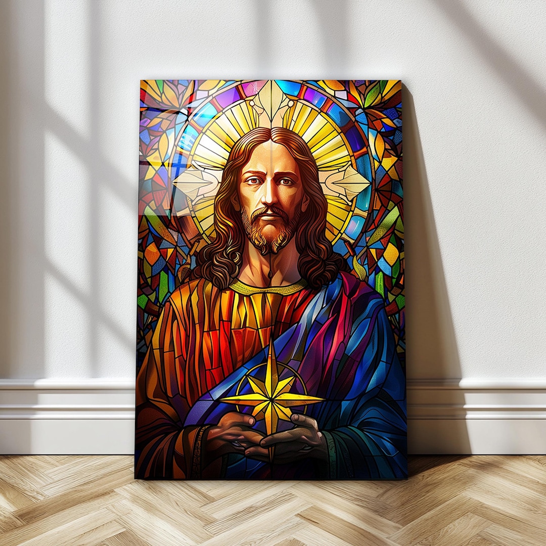 Holy Communion Stained Glass Wall Art, Jesus Christ Tempered Glass ...