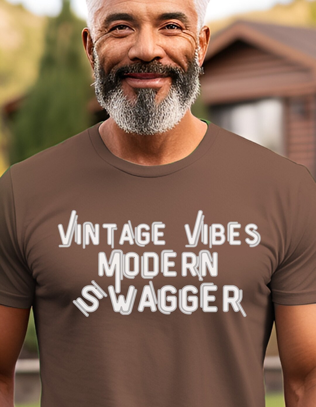T-shirt Men's Short Sleeve Tee Vintage Vibes Modern Swagger Men's Shirt ...