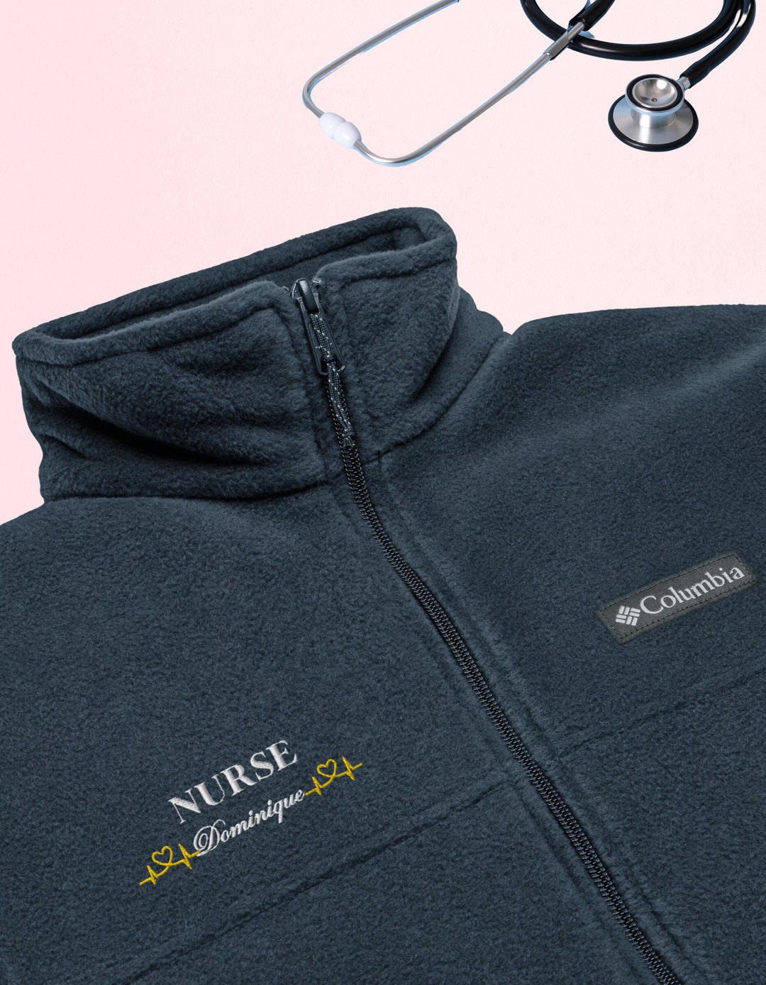 Custom Embroidered, Nursing Columbia Fleece Jacket, Personalized ...