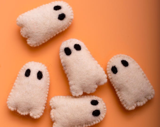 Halloween Ornaments- Ghost - Felt Ghost - Fall Autumn Shapes - October ...
