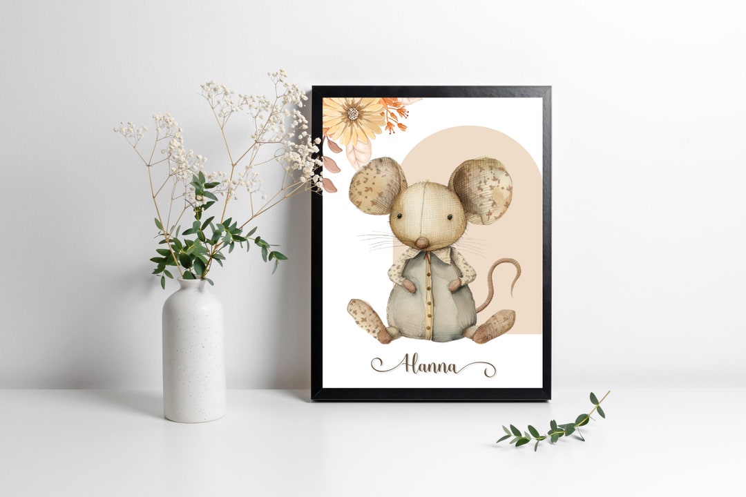 Tender Downloadable Mouse, Ideal for Giving to a Newborn, Baby Shower ...