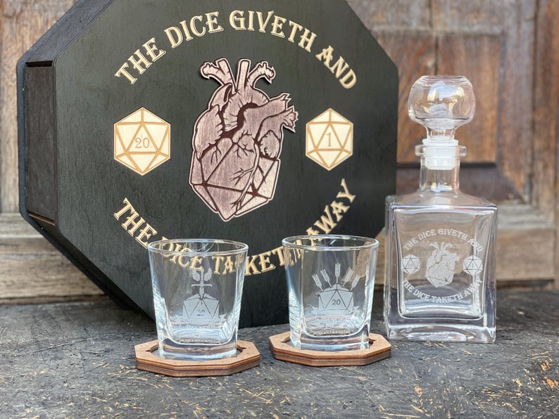 Dungeon Master Whiskey Set, Dnd Gift, Christmas Gift, Personalized ...