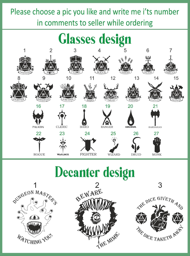 Dnd Decanter Set, Dungeon and Dragons Gifts, Personalized Glasses ...