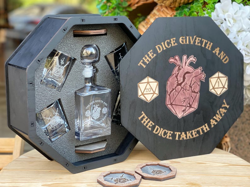 Dungeons and Dragons Glasses Set, Dnd Gift, Personalized Glasses ...