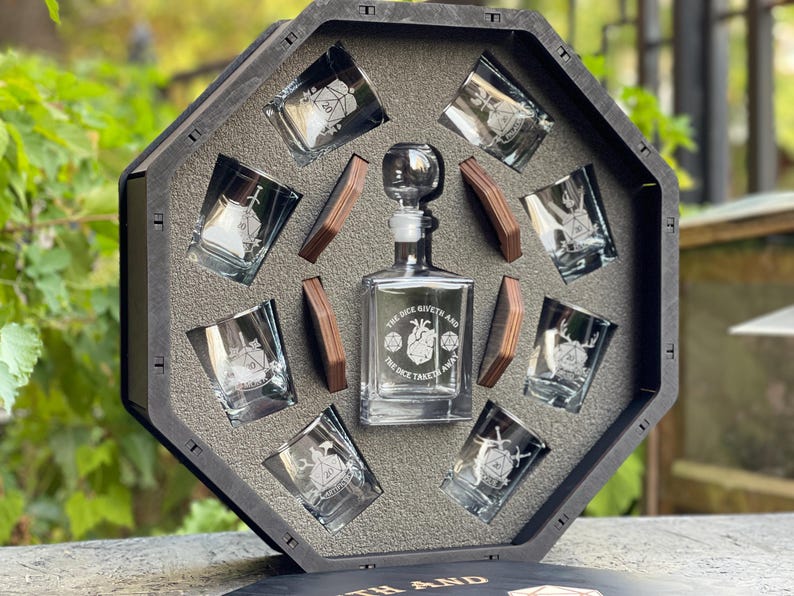 Dungeon Master Whiskey Set, Dnd Gift, Christmas Gift, Personalized ...