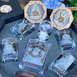Dungeons and Dragons Glasses Set, Dnd Gift, Personalized Glasses ...