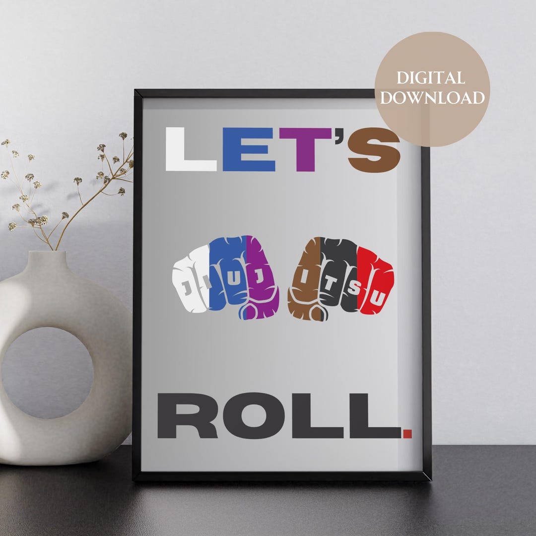 LETS ROLL | Printable Wall Art | Jiu Jitsu | BJJ | Martial Arts ...