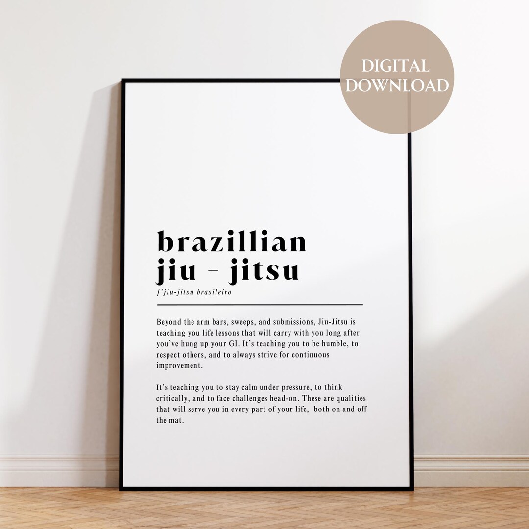 BRAZILIAN JIUJITSU | Jiu Jitsu | Printable Wall Art | Martial Arts ...