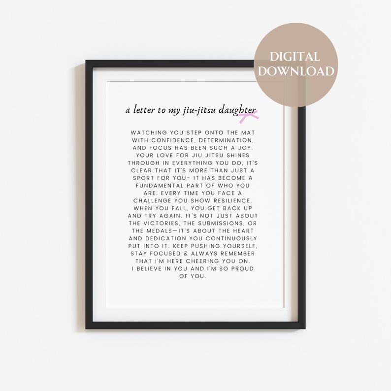 JIU JITSU Daughter | Jiu Jitsu | Printable Wall Art | Jiu Jitsu | BJJ ...