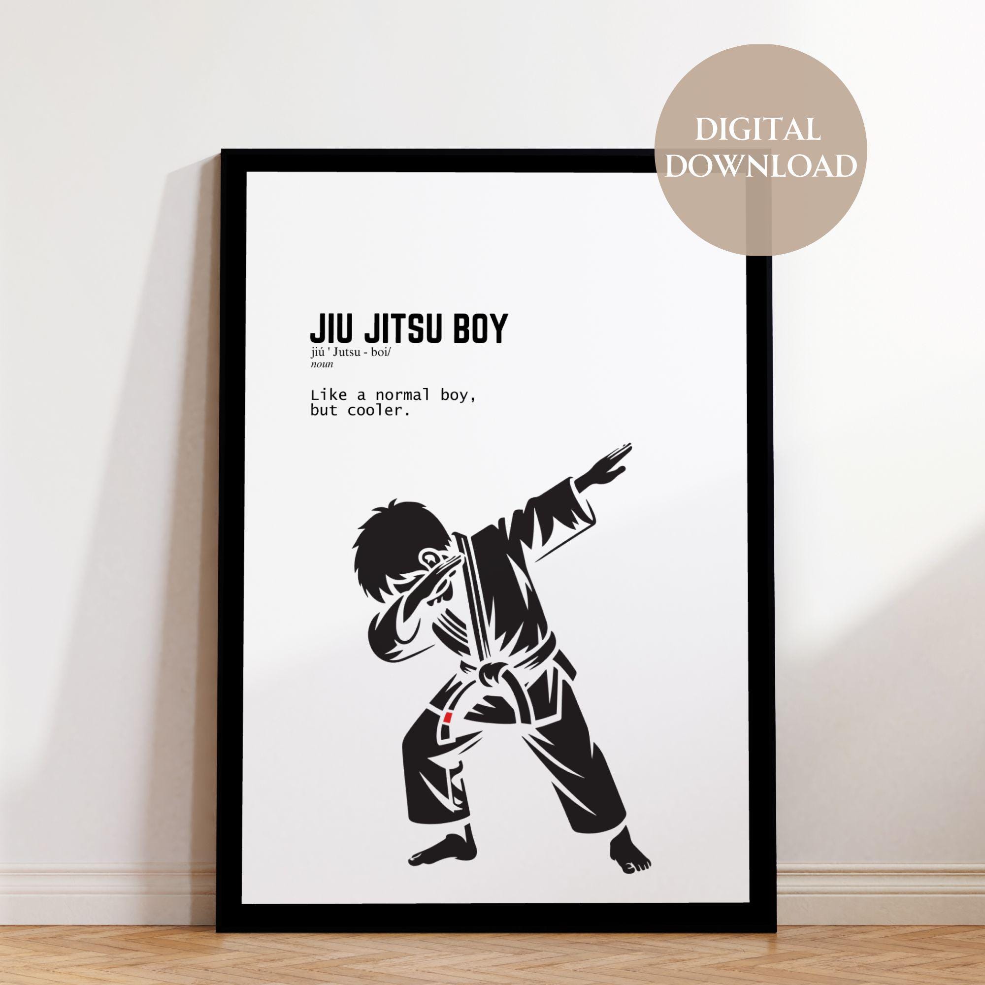 JIU JITSU Boy | Printable Wall Art | BJJ | Gym Poster Art | Instant ...