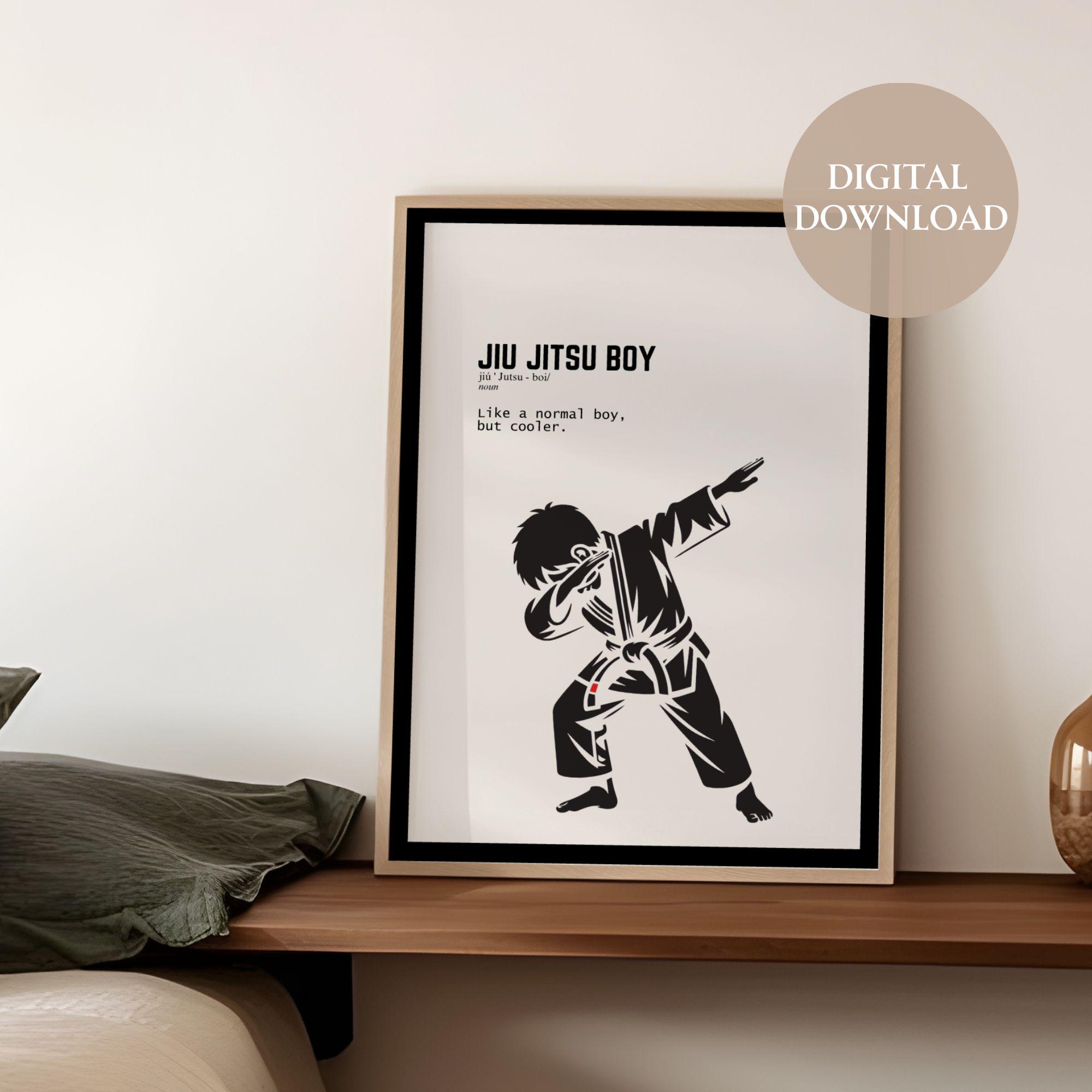 JIU JITSU Boy | Printable Wall Art | BJJ | Gym Poster Art | Instant ...