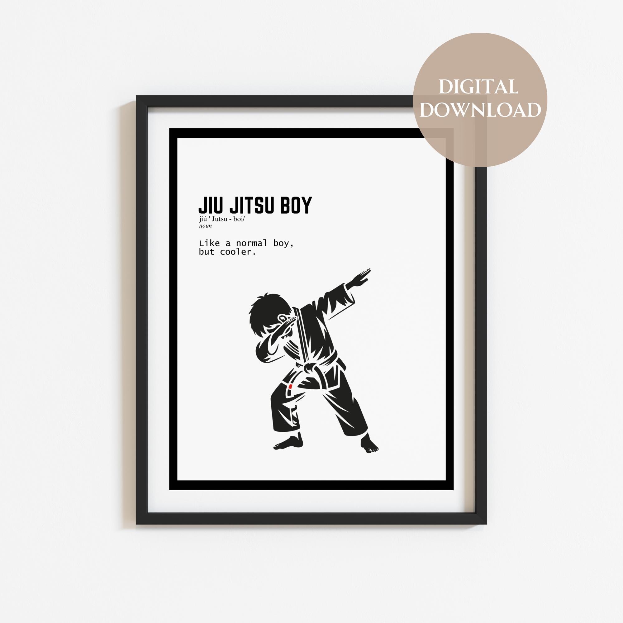 JIU JITSU Boy | Printable Wall Art | BJJ | Gym Poster Art | Instant ...