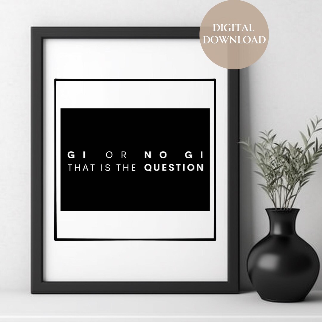 GI POSTER | Printable Wall Art | Jiu Jitsu | BJJ | Gym Poster Art ...
