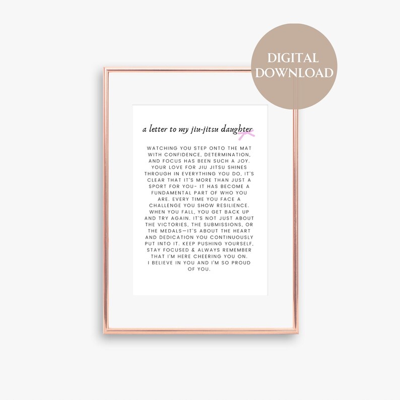 JIU JITSU Daughter | Jiu Jitsu | Printable Wall Art | Jiu Jitsu | BJJ ...