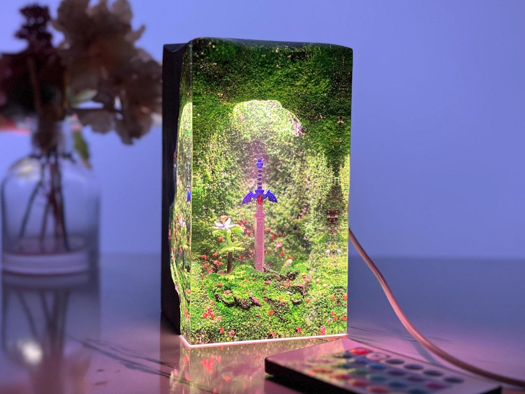 TOTK Master Sword Resin Art Lamp – Tloz Night Light Mother's Day Gift ...