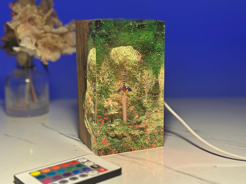 TOTK Master Sword Resin Art Lamp – Tloz Night Light Mother's Day Gift ...