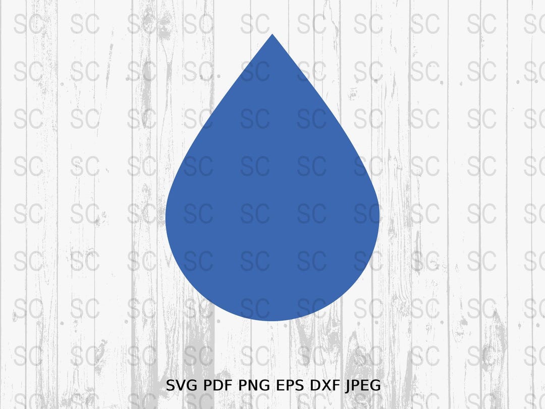 Blue Raindrop SVG | Rain Clipart | Digital Raindrop Design | Water ...