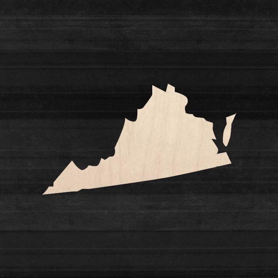 Virginia State Shape Laser Cut Baltic Birch Plywood Shapes Unfinished ...