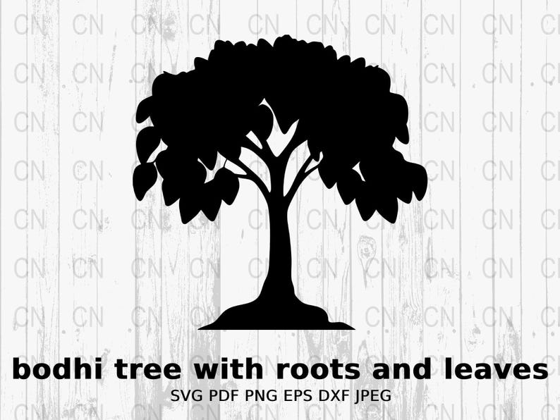 Bodhi Tree Silhouette, Bodhi Tree SVG, Tree of Enlightenment, Buddhist ...